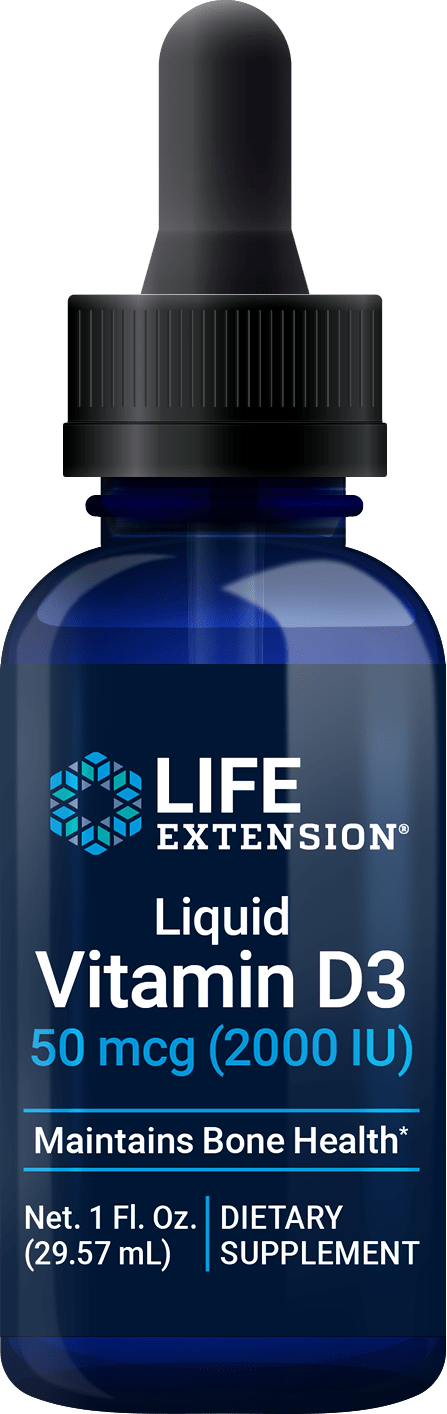Life Extension Liquid Vitamin D3 -- 1 Fl oz/2000 IU