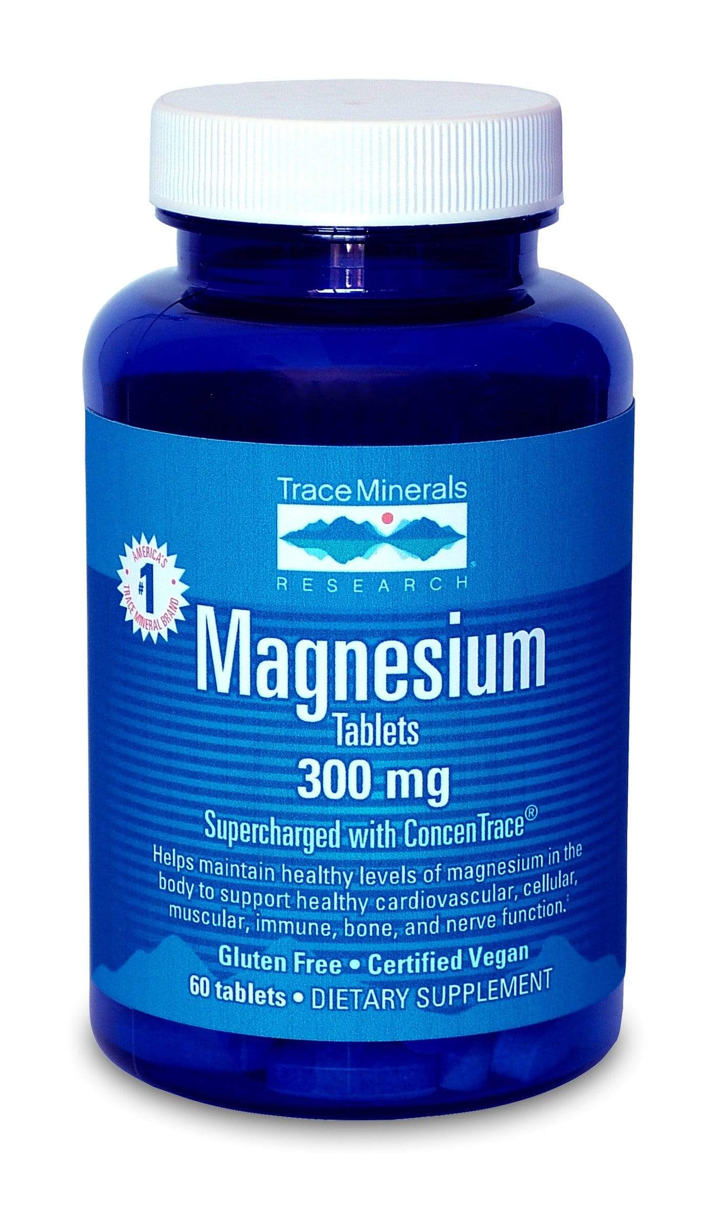 Trace Minerals Magnesium Tablets - 60 Tablets | Mineral Magnesium